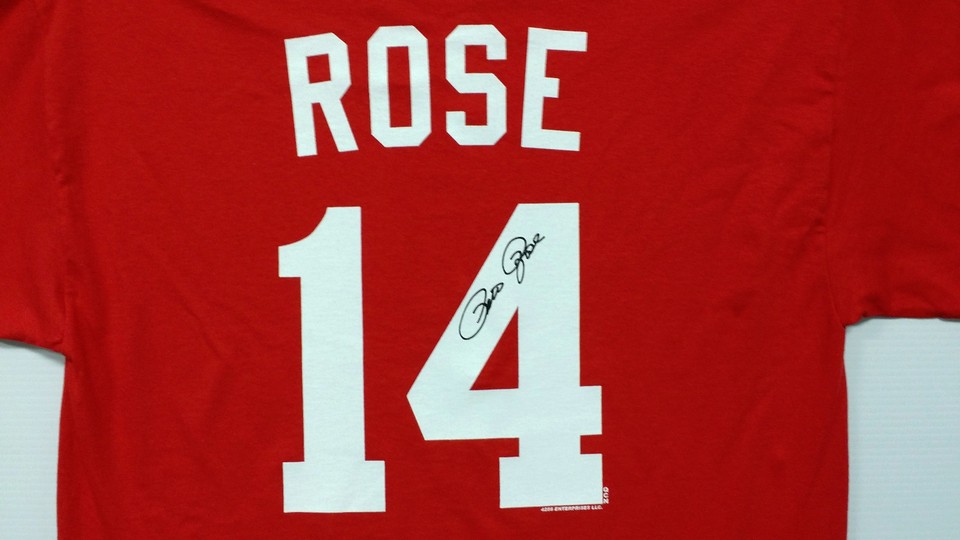 PETE ROSE T-Shirt--OFFICIALLY LICENSED--Name & Number--Short Sleeve T ...