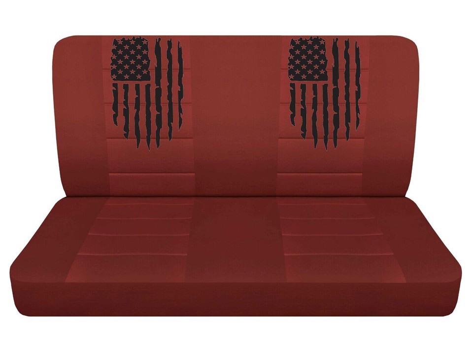 Burgundy Seat Covers Fits 1982-1991 Chevy S10 American Flag Bench Seat ...