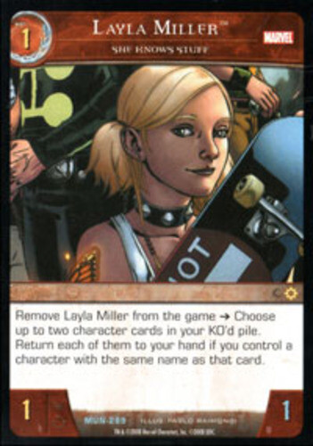 VS System: Layla Miller, She Knows Stuff [Played] Marvel Universe TCG ...