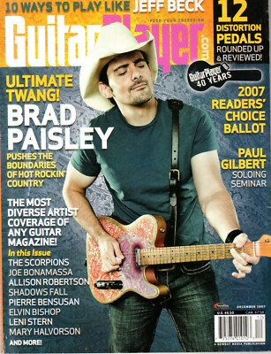Guitar Player Magazine December 2007 Brad Paisley Paul Gilbert The ...