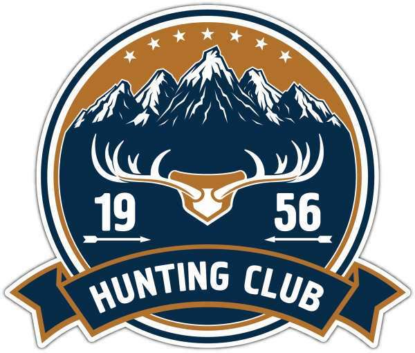 Hunting Adventure Deer Hunter Club Car Bumper Window Sticker Decal 5"X4 ...