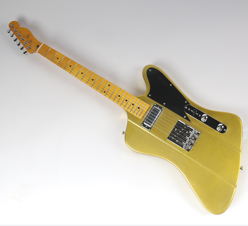 Custom Firebird Electric Guitar Gold Fixed Bridge Maple Fretboard Free ...