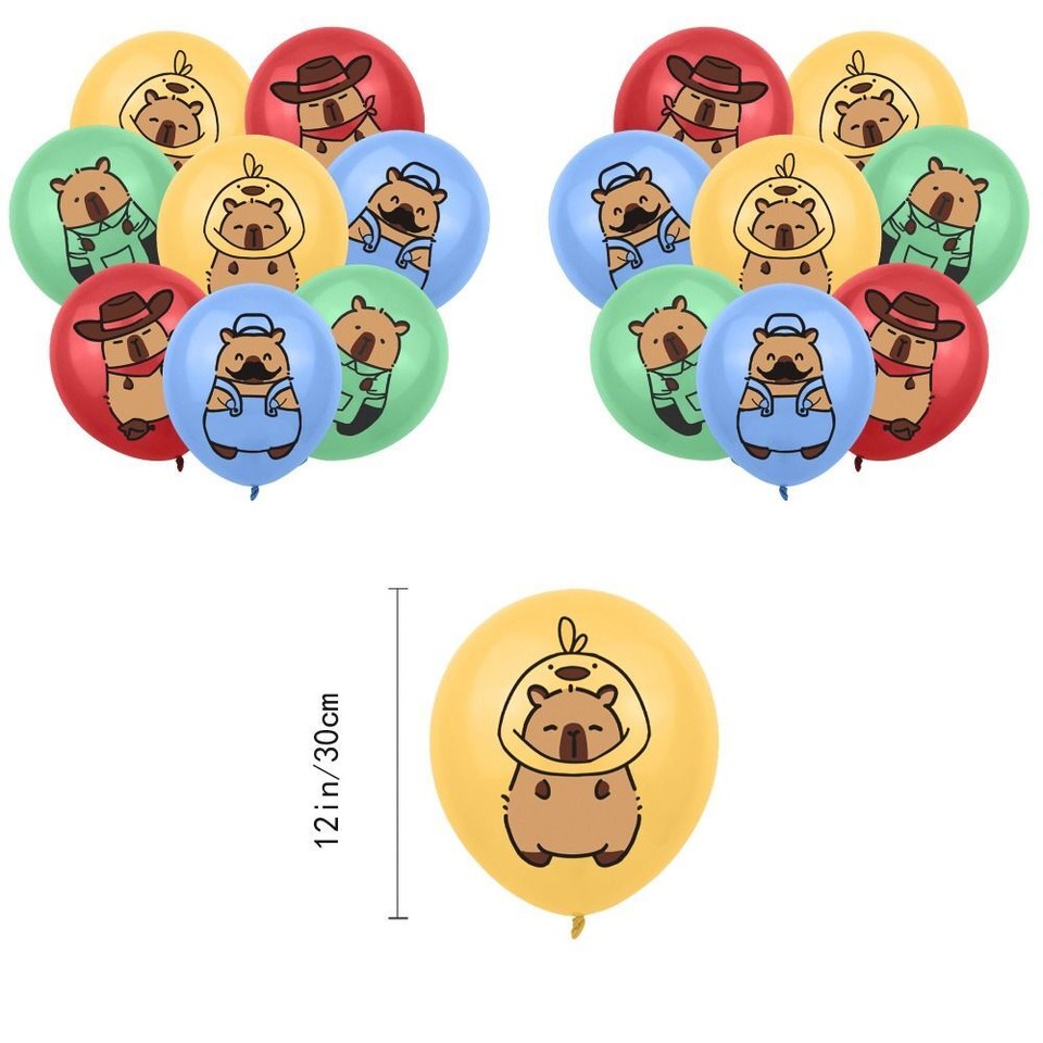 Capybara Theme Capybara Balloons Party Decor Brown Birthday Party Decor ...