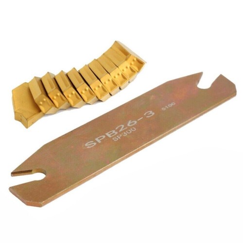 SPB26-3 26mm Parting Grooving Cut-Off Blade Tool Holder + 10x GTN-3 ...