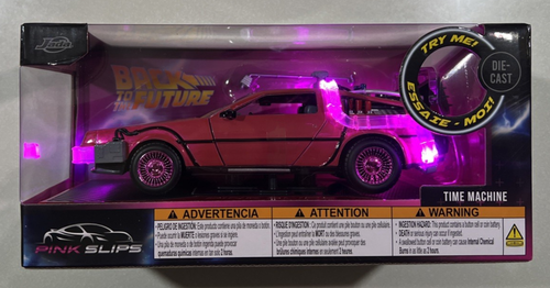 NEW 2025Jada Pink Slips Back to the Future DeLorean Time Machine PINK ...