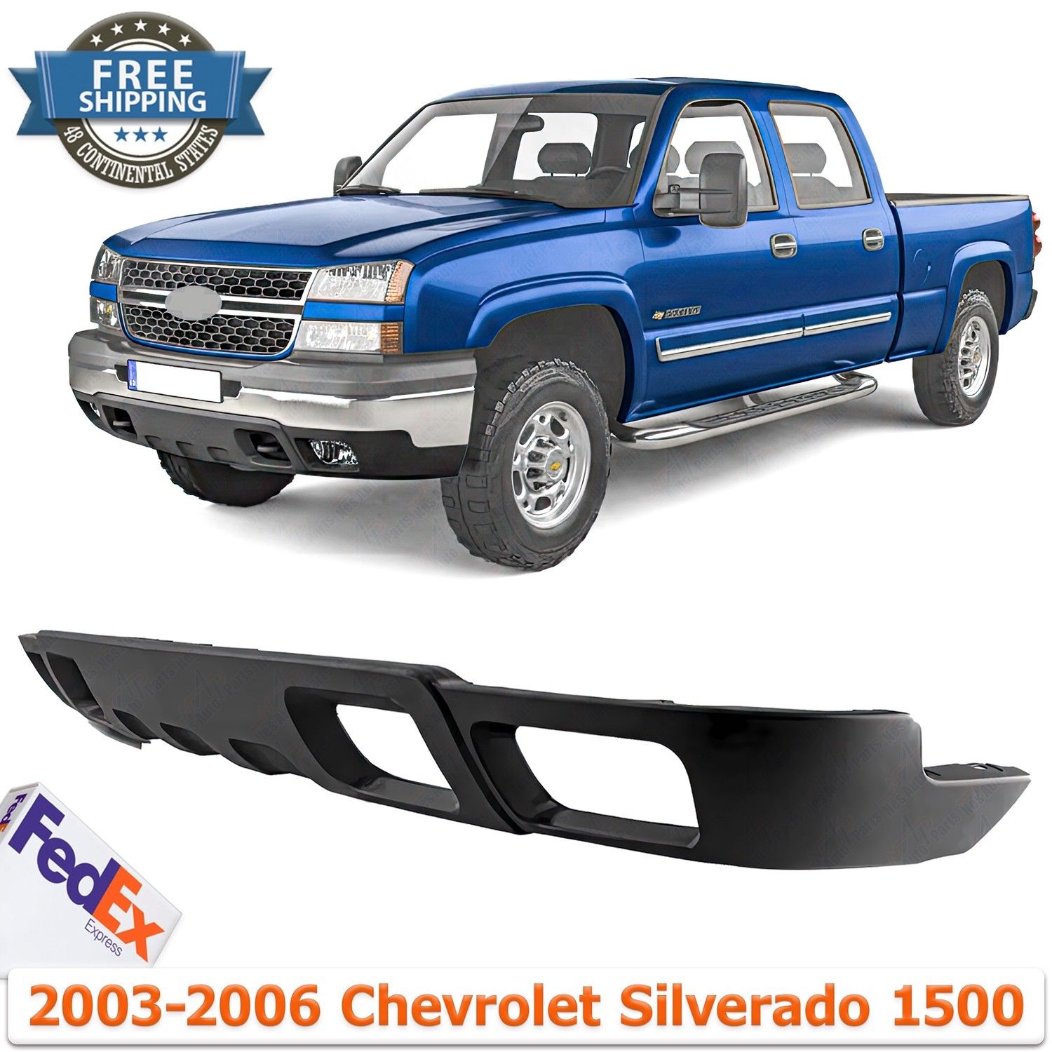 NEW Front Lower Valance Textured For 2003-06 Chevrolet Silverado 1500 ...
