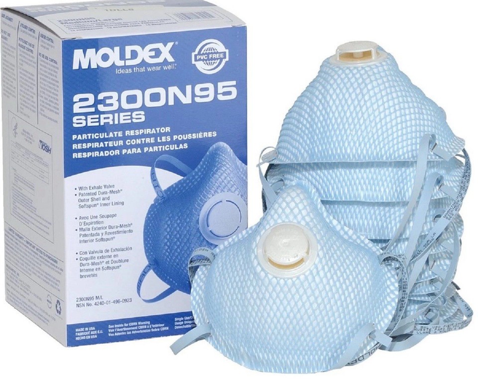 10-Pack MOLDEX 2300N95 Medium/Large Particulate Respirator Face Masks ...