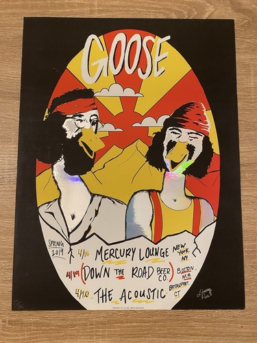 Goose The Band Poster 12x16 EXTREMELY RARE 2019 Spring Tour - ONE OF ...