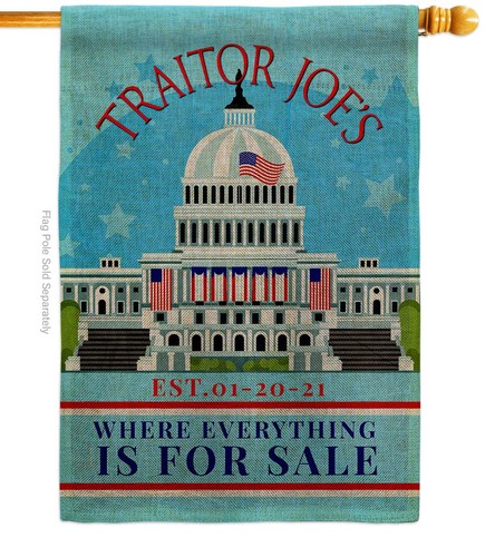 FJB Flag Traitor Joe's Burlap House Flag, Small Garden Yard Gift, Made ...