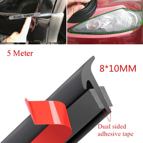 5M Slanted T-Type Seal Strip Car Bumper Lip Fender Side Skirt Trim ...