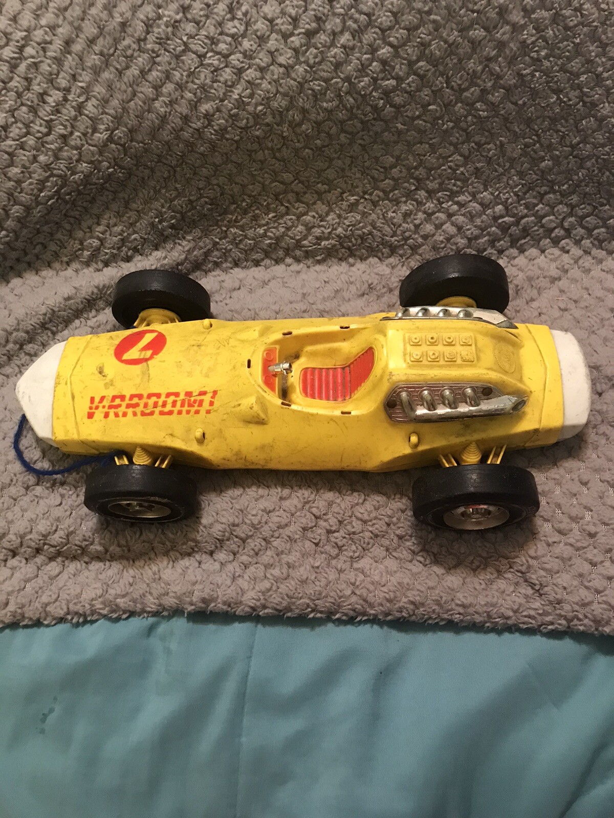 Vintage 1963 Mattel Vrroom! Yellow Indy Guide Whip Racer race car! | eBay