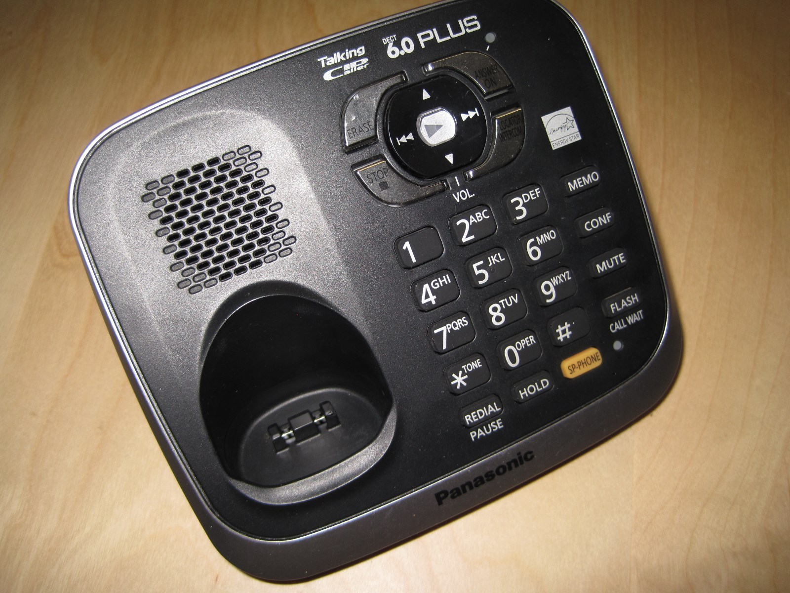 Panasonic KX-TG6541 DECT 6.0 Plus Single Line Cordless Phone Main Base ...