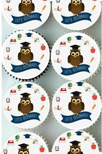 Graduate Youve Passed Well Done Cup Cake Topper Edible Paper Decoration ...