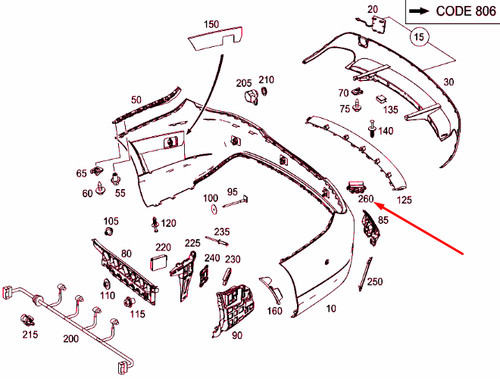 NEW MERCEDES-BENZ CLA C117 REAR BUMPER SWITCHING MODULE A2389053301 OEM ...