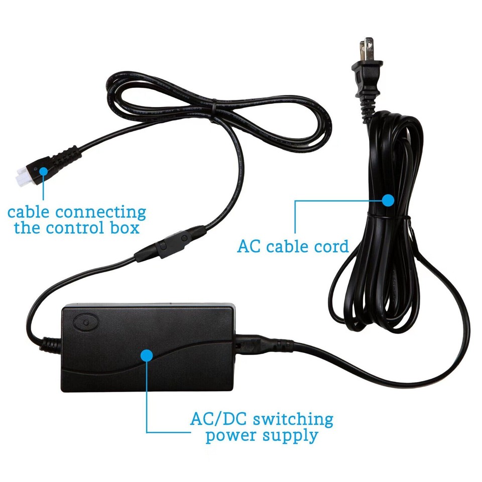Ergo Adjustable Bed Base 3 Piece Switching Power Supply Adapter Kit ...