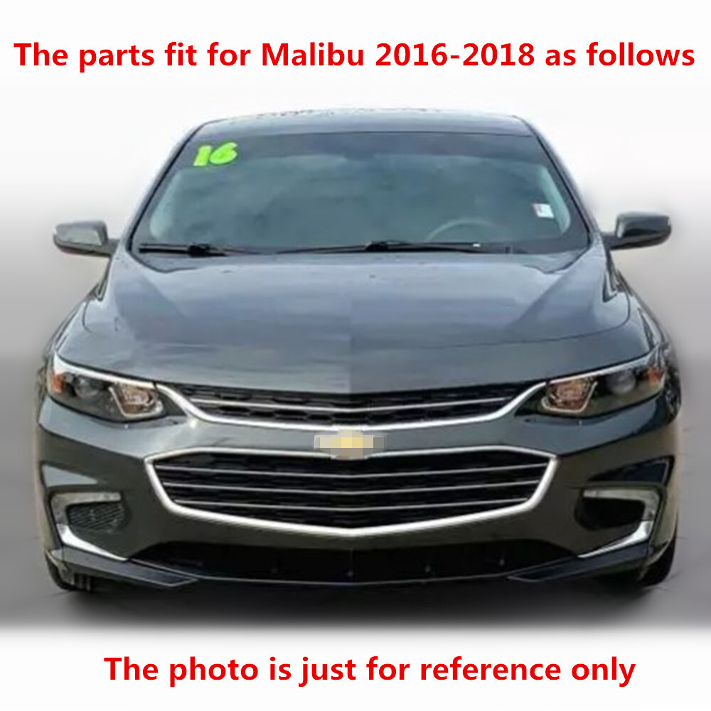 2016-2018 Chevrolet Malibu LT Upper Lower Bumper Grille Fog Lights Set ...