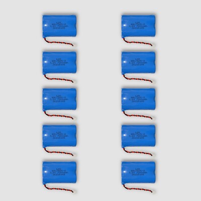 10pcs ER17505-2 3.6V 7200mAh Lithium Battery with Plug | eBay