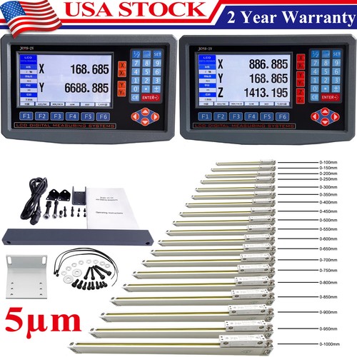 2/3 Axis Digital Readout Linear Scale DRO Display 5μm for Bridgeport ...