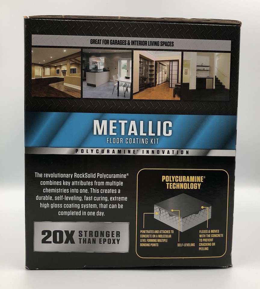 Rust-Oleum Rocksolid Metallic Floor Coating Kit - AMARETTO Color New | eBay