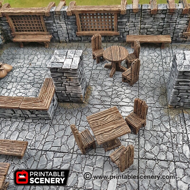 DnD Miniature Terrain - Furniture set for Dungeons, Dragons, Wargaming ...
