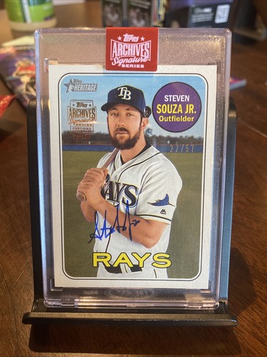 Steven Souza Jr 2019 Topps Archives Signature On Card Auto 22/57 Tampa ...