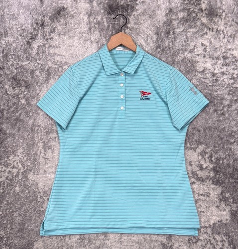 Peter Millar Polo Shirt Large Womens LACC US Open Light Blue ...