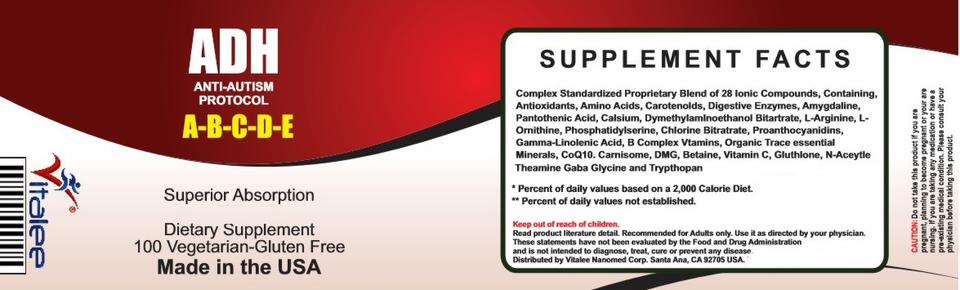 ADH Autism & Attention Deficit Hyperactivity Disorder supplement (Adult ...