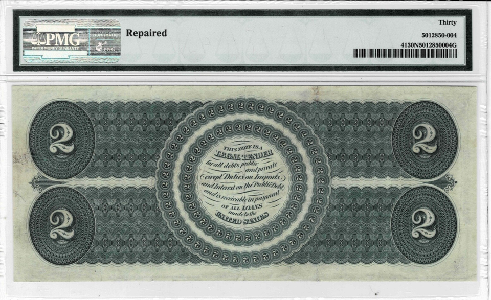 1862 $2 Legal Tender 'Greenback' note--fr.41 PMG Very Fine 30 | eBay