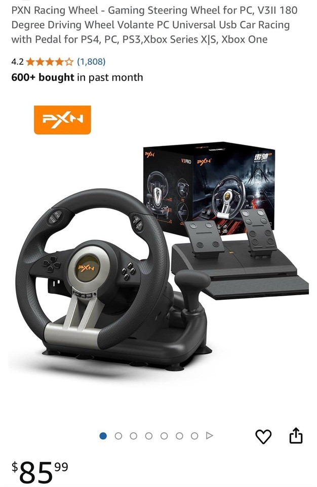 PXN Xbox Steering Wheel V3II 180° PC Gaming Racing Wheel Driving Wheel ...
