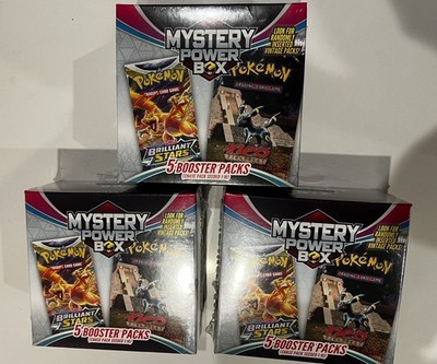 3 Pokemon Mystery Power Box Chase Pack Seeded 1:10 (5 Booster Packs ...