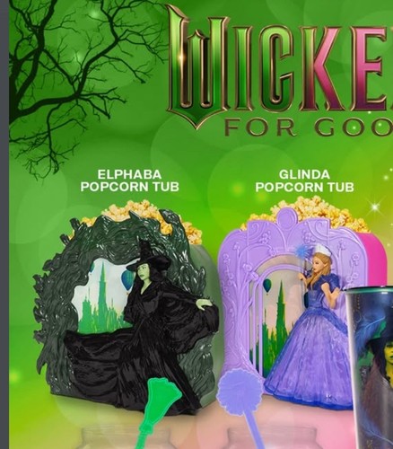 Wicked For Good 2025 Elphaba Popcorn Bucket Cinemark AMC Theaters ...