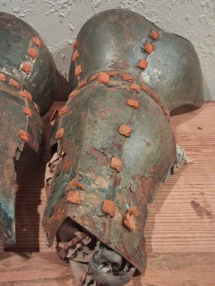 Edo Period Iron Suneate Japanese Samurai Shin Guards 1500 - 1600's | eBay