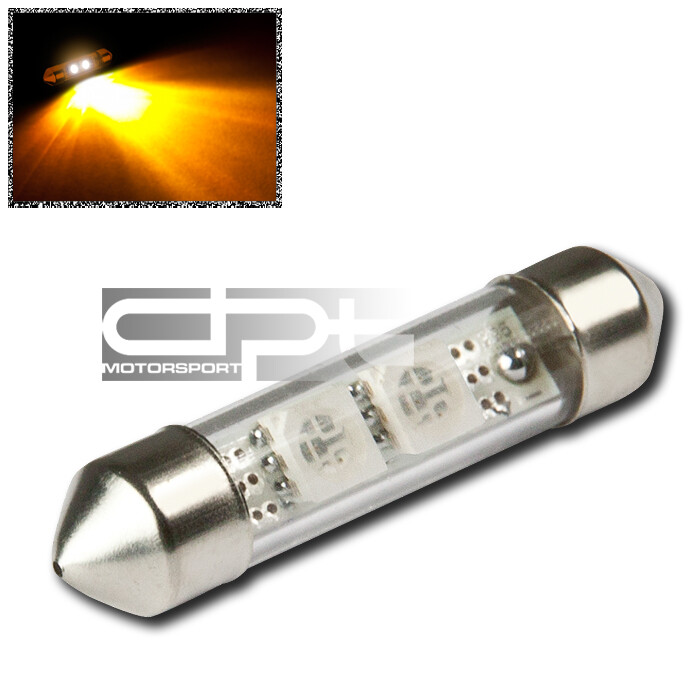 11X 39MM 2 SMD 5050/5055 BRIGHT AMBER LED INTERIOR DOME/TRUNK LIGHT ...