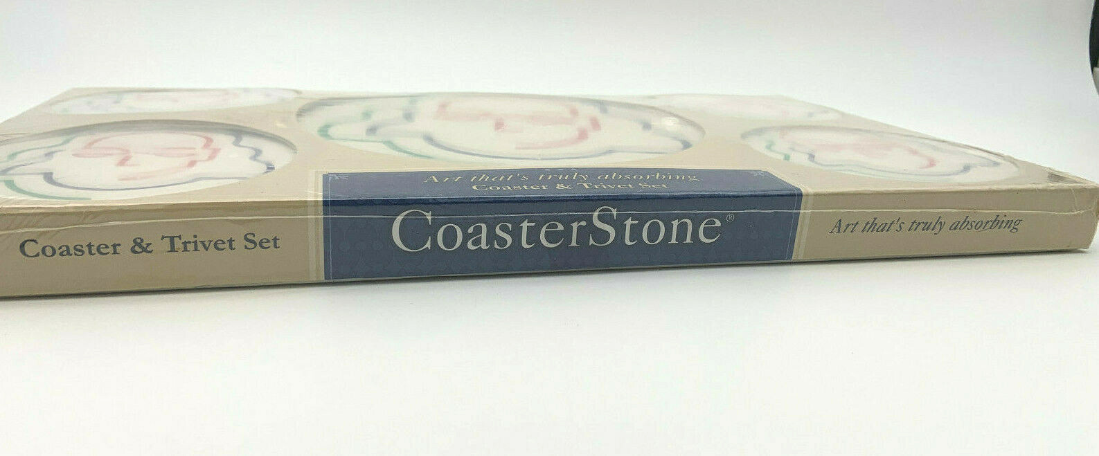 CoasterStone Coaster & Trivet Set 'Art That's Truly Absorbing' - SEALED ...