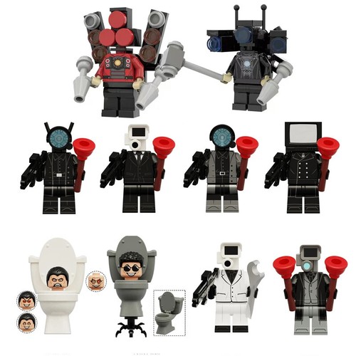 Skibidi Toilet Man vs Monitor Building Blocks Mini Figures Toys ...