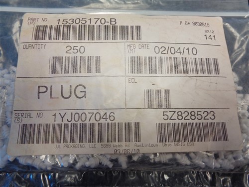 DELPHI 15305170-B WHITE CABLE CAVITY PLUG SET OF (250) MARINE BOAT | eBay