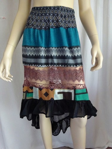 GG13 Sacred Threads Asymmetrical Hem Nothing Matches Skirt Waist 28-44 ...