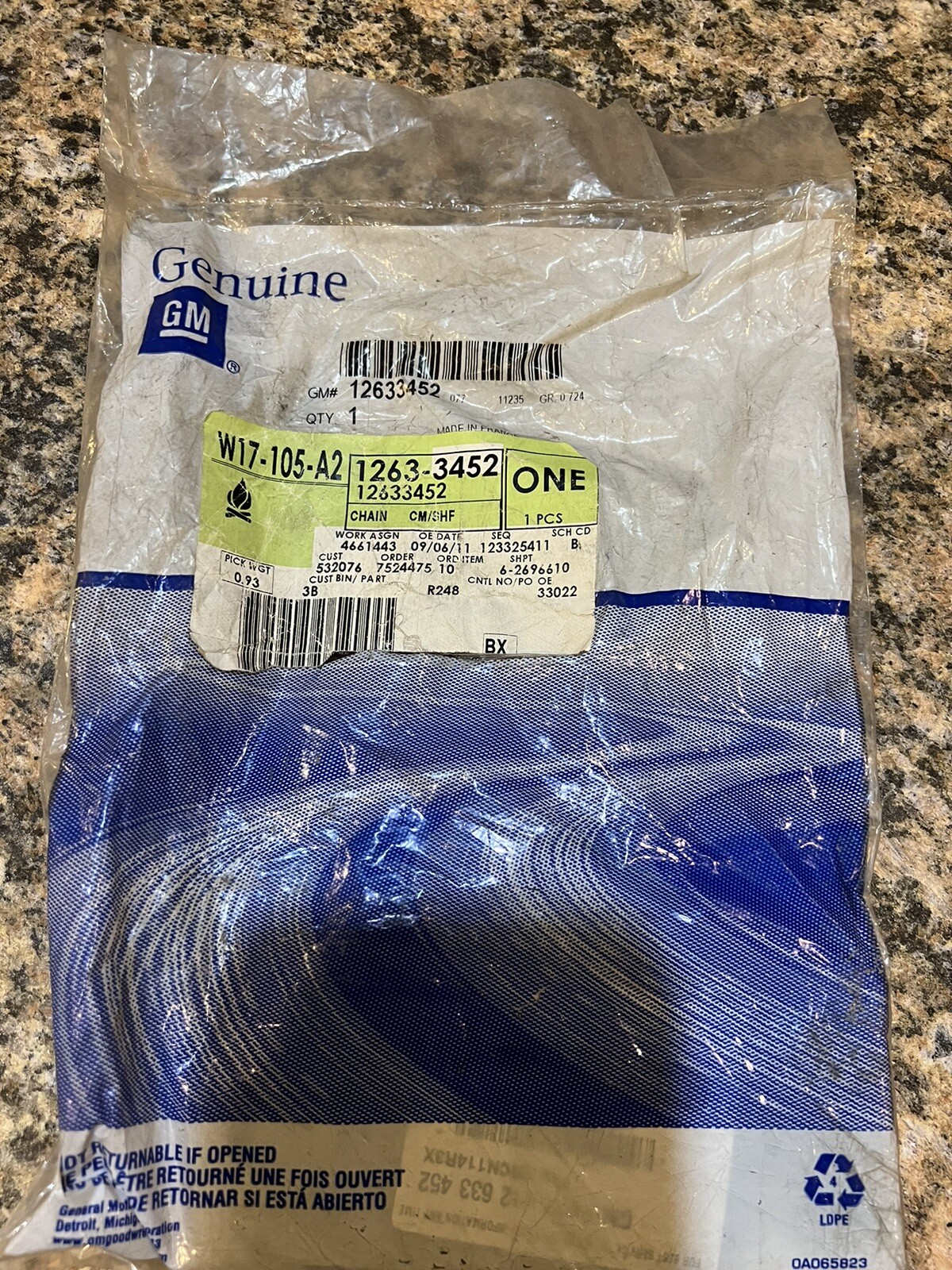 ACDelco Engine Timing Chain Upper 12633452 Chevy GMC Buick 2.8 3.0 3.6 ...