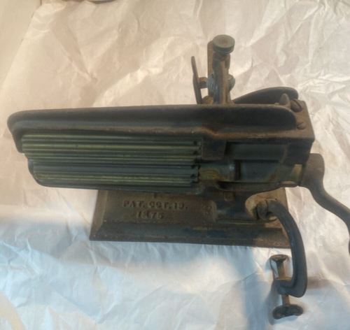 Antique Star Cast Iron FLUTING Pleater CrimperW/ Brass Roller Machine ...
