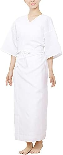 Women's Japanese Juban Kimono Undergarment Slip – White Cotton Blend ...