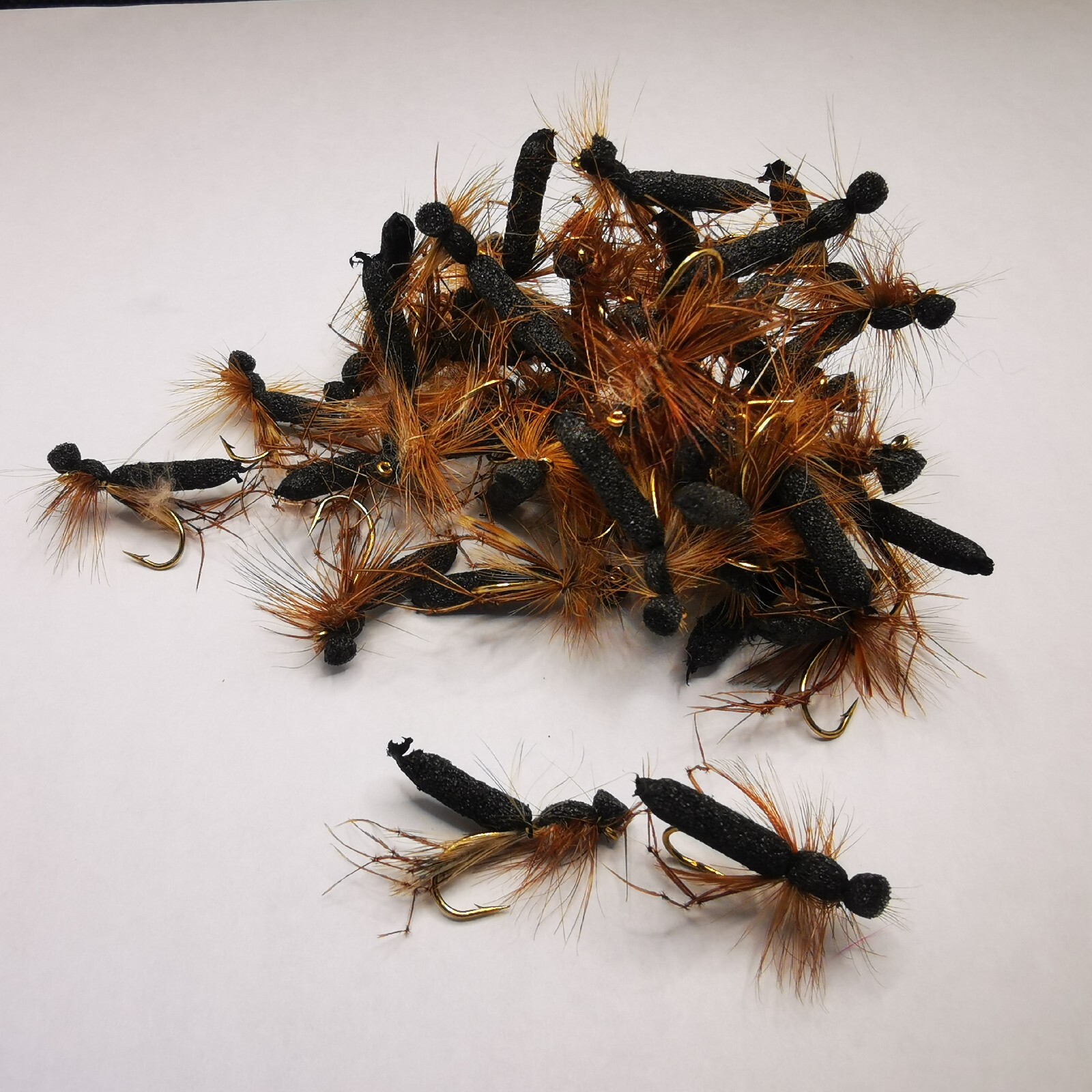 Foam Daddy Long Legs - Trout Fishing Flies Set of 6 2x Black/2x Orange ...
