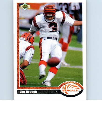 Jim Breech 202 Bengals 1991 Upper Deck NFL Football Trading Card | eBay