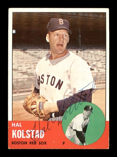 Hal Kolstad Autographed Auto 1963 Topps Card #574 Red Sox High Number ...