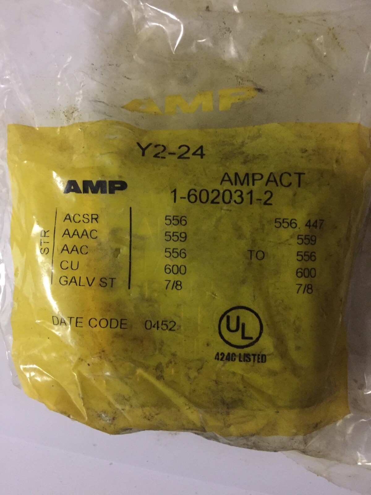 TE CONNECTIVITY AMPACT WEDGE CONNECTOR, 556 SERIES, 0-500KV, Y2-24, 1 ...