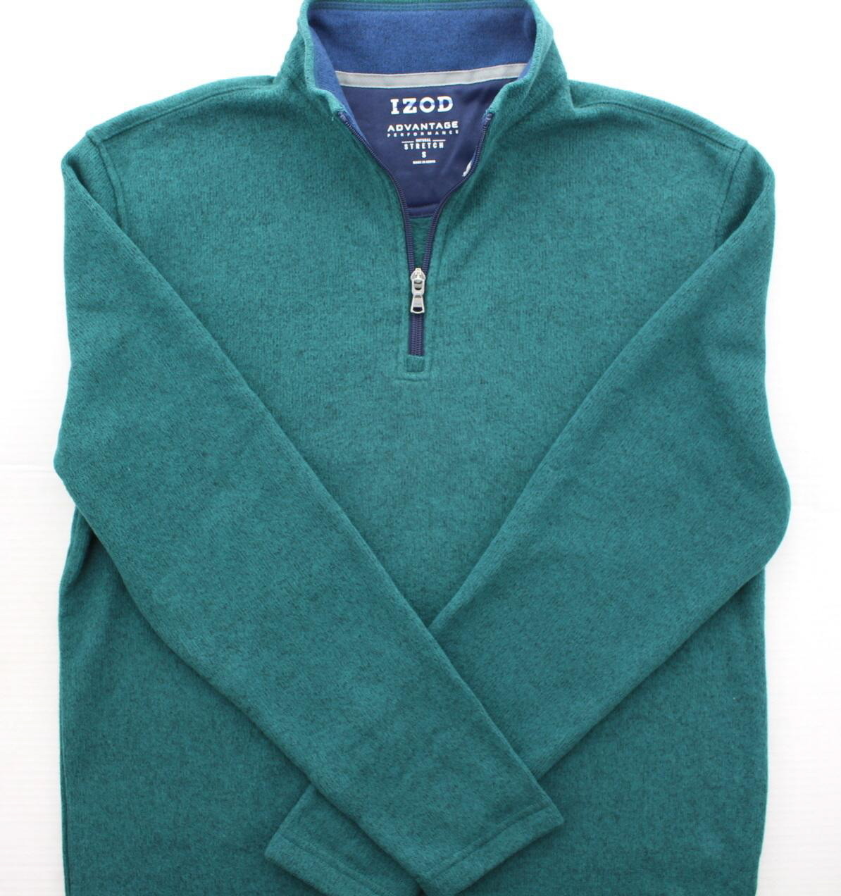 Izod Advantage Pullover Sweater Men's Stretch Soft Long Sleeve Warm 1/4 ...