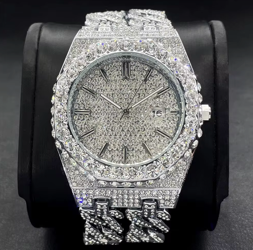 Reloj Plateado Elegante de Hombres con Pulsera en Platino Relojes Para ...