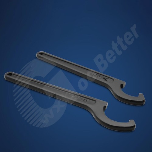 C Spanner Hook Wrench Flat Teeth Slotted & Roller Bearing Nut 22mm 26 ...
