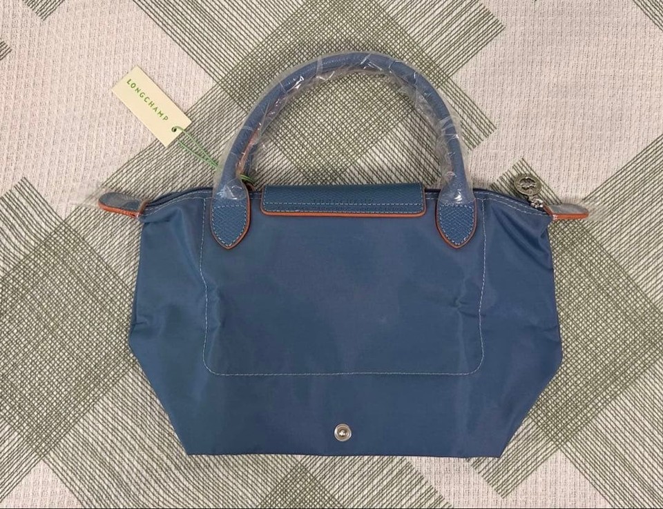 Longchamp Le Pliage Handbag Shoulder Tote Bag S Ocean Blue Nylon NEW ...