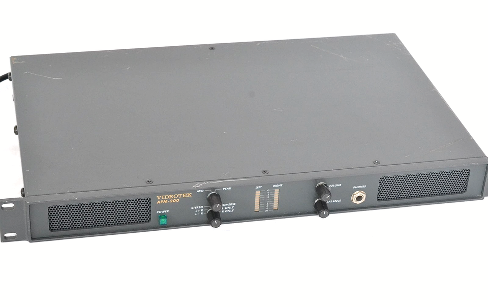 Videotek APM-200 Rack Mount Audio Monitor Balanced / Unbalanced XLR ...