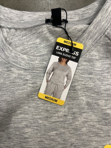 NWT Women's Grey EXPRESS Long Sleeve Top Size XXL | eBay